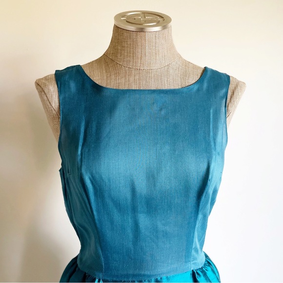 Vintage | Dresses | Vintage Blue Silk 2 Piece Dress Set | Poshmark